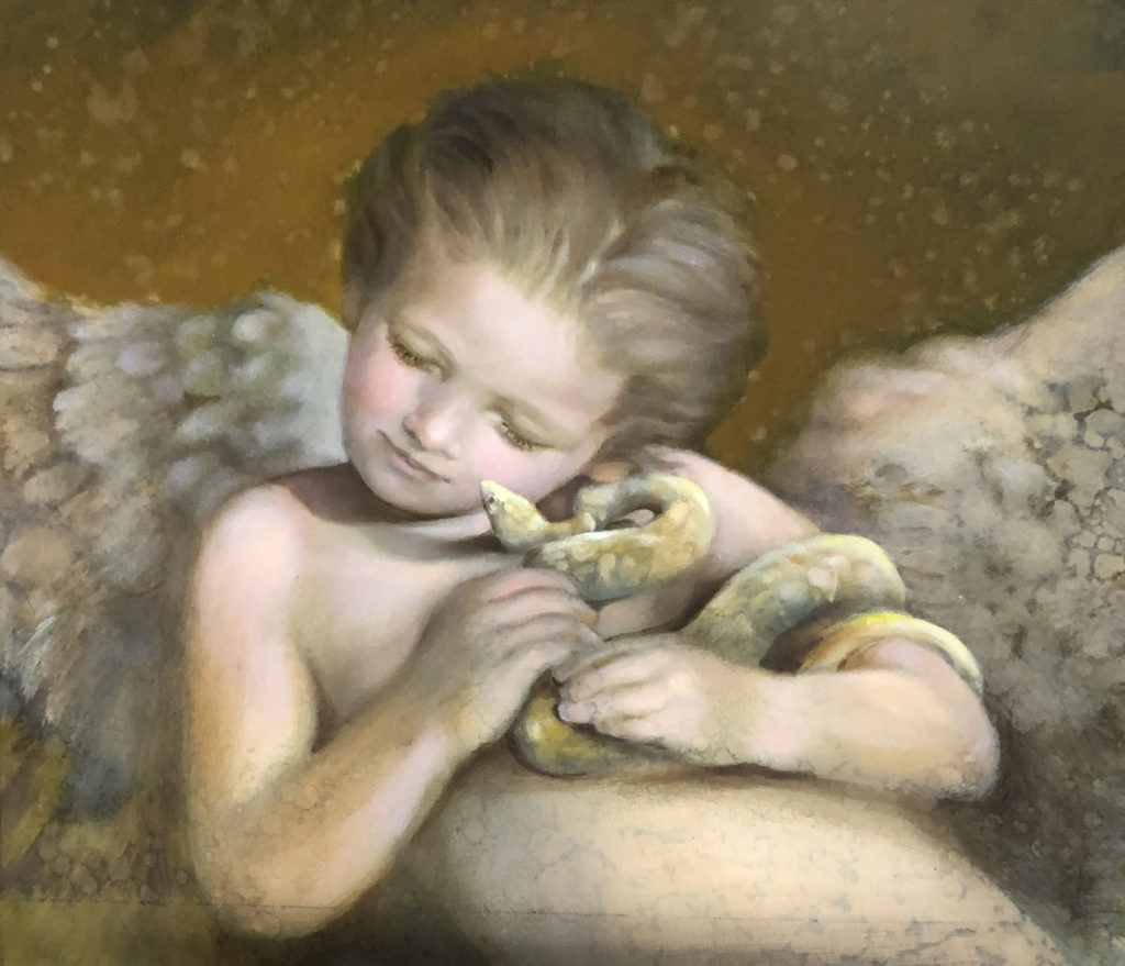 Angel With Snake by N.A. Noël – CV Art and Frame
