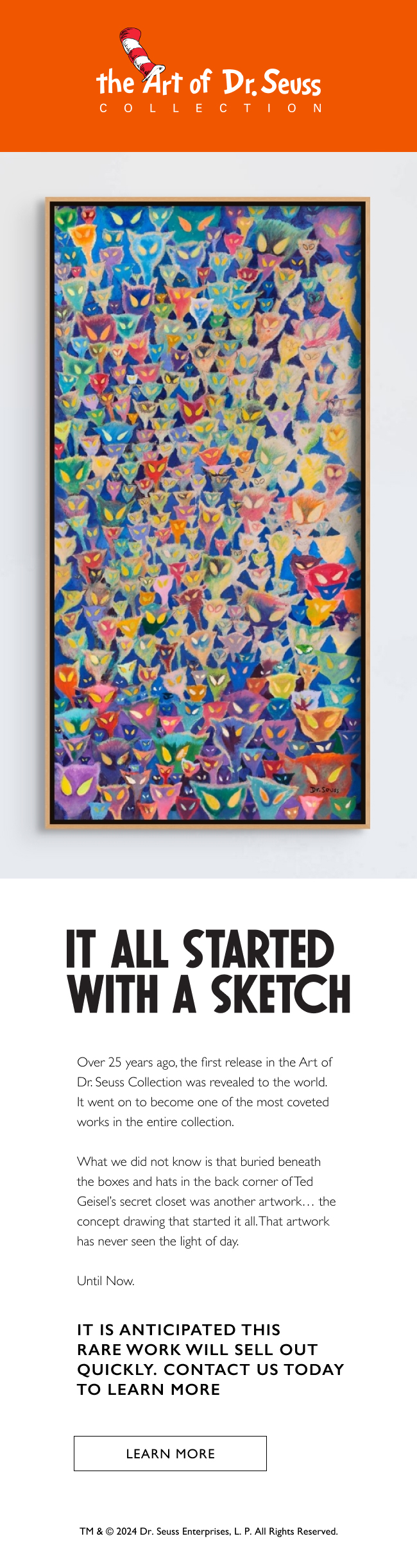 A Plethora of Cats Study by Dr. Seuss – CV Art and Frame